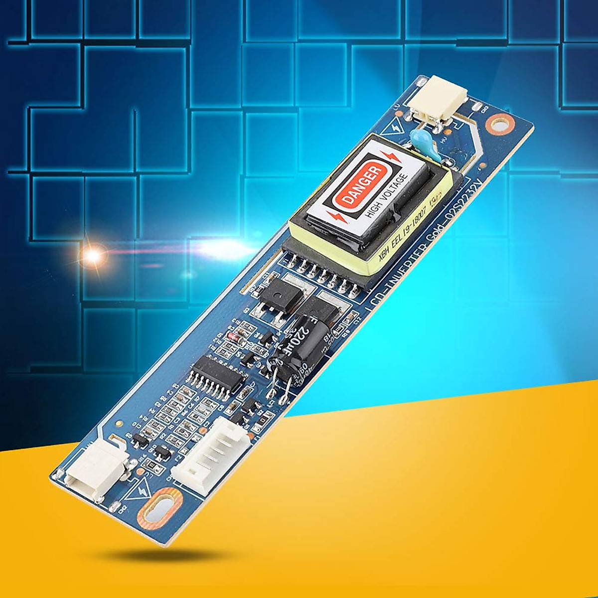 High Pressure Inverter Board CCFL Dual Lamp Large Port High Pressure Inverter Board for 10-22" LCD Screen Backlight 10-28V