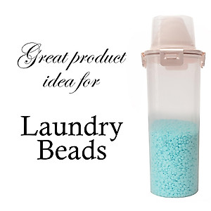 Everyday JAM Food Storage Container - Airtight Seal and Food-Grade Transparent Plastic Container - BPA Free - Measuring Cup, Pouring Spout - for Rice, Pasta, Sugar, Cereal, Snacks, Dry and Wet Goods