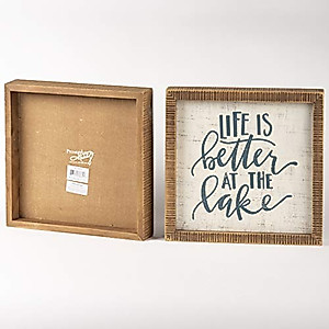 Primitives by Kathy Inset Box Sign, Life Is Better at the Lake