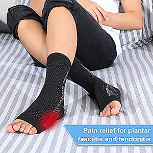 Plantar Fasciitis Foot Splint Compression Socks Kit, Night Foot Support Dorsal Splint, Orthotic Foot Drop Brace Day for Men & Women Achilles Tendinitis, Drop Foot, Heel Spurs, Heel Pain Relief