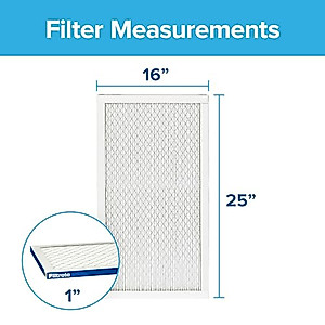 Filtrete 16x25x1 AC Furnace Air Filter, MERV 13, MPR 2200, Elite Allergen, Bacteria & Virus Filter, 3-Month Pleated 1-Inch Electrostatic Air Cleaning Filter, 6-Pack (Actual Size 15.69x24.69x0.78 in)