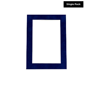 8x11 Mat Bevel Cut for 5.5x8.5 Photos - Acid Free Brooke Blue Suede Precut Matboard - For Pictures, Photos, Framing - 4-ply Thickness