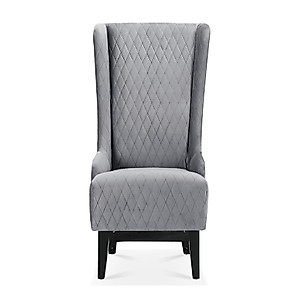 Accent Chair Gray, Fabric Chair Armless Comfy Modern Home Furniture for Living Room 23.03" L X 30.31" W 46.46" H