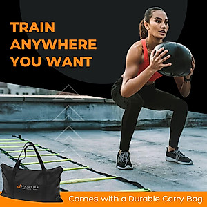 Soccer Training Equipment Agility Ladder Set, Sports Speed & Agility Training Equipment Kit with Cones & Drills, Speed Training Ladder for Footwork, Football Training Equipment