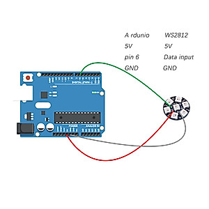 DIYmall 7 X WS2812B RGB LED Rings 7 Bits 5050 Lamp Light with Integrated Drivers, Full Color, Individually Addressable for Arduino ESP8266 Raspberry Pi ESP32 (Pack of 5pcs)