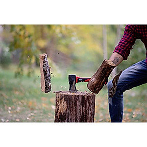 INTERTOOL 15” Wood Splitting Hatchet, 2.2 lbs, Small Splitter Maul, Firewood Camp Axe, Shock Absorbing Anti-Slip Handle HT-0274
