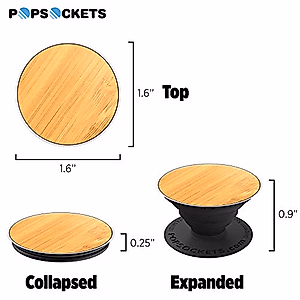 PopSockets: Collapsible Grip & Stand for Phones and Tablets - Bamboo