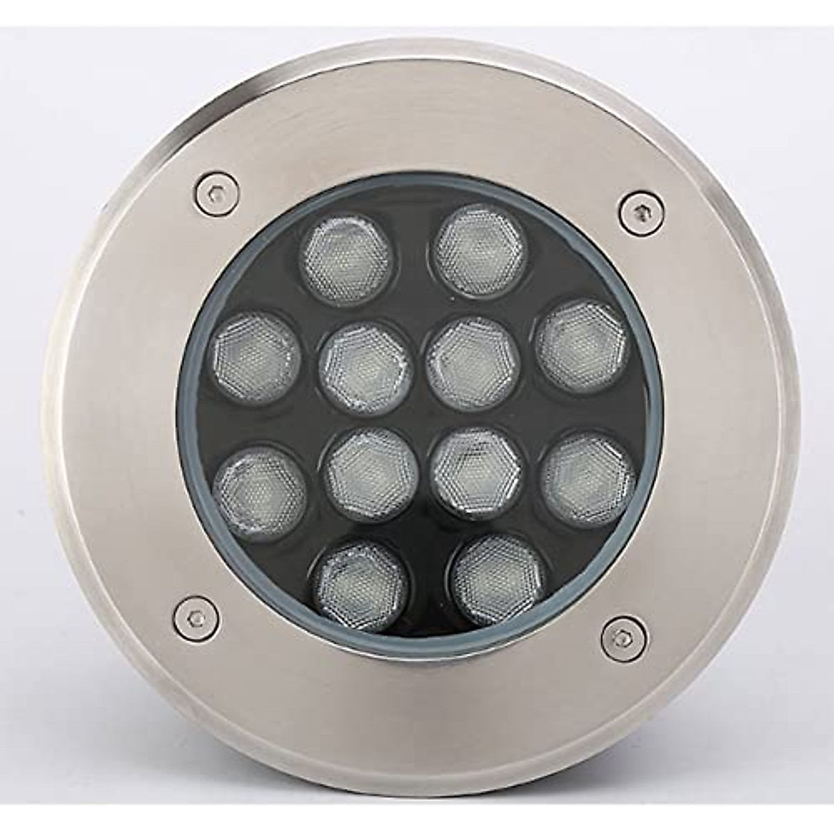 TWXG LED Outdoor IP68 Waterproof Buried Lights Embedded Round Colored Landscape Light Pool Light Stainless Steel Underwater Lights for Aquariums, Swimming Pools, Gardens