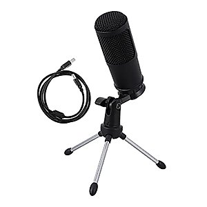 NUSITOU 1 Set Microphone Mic Kit USB Metal Mic Kit USB Desk Mic for Streaming Mic Streaming Kit Mic for Laptop Mic for Phone USB Mic Phone Mic Equipment Zinc Alloy Notebook