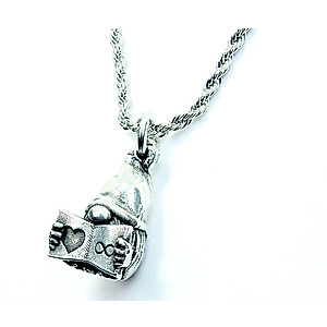 ChubbyChicoCharms Book Lover gnome 3D charm 20" Chain Necklace With Focal Charm Made In USA from Genuine American Pewter! For Women, Girls, Teen