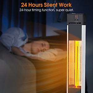 Space Heater for Indoor Use Large Room - Air Choice 1500W Room Heater with 3S Quick Heating/Safe Infrared Heater with 3 Modes/Super Quiet Portable Heater Garage, Electric Outdoor Heaters for Patio