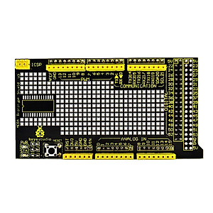 KEYESTUDIO MEGA Prototype Shield V3 Board for Arduino Mega R3 2560, with 170 Points Breadboard Solderable, Easy to Use, Great for Prototyping Circuit Building Projects