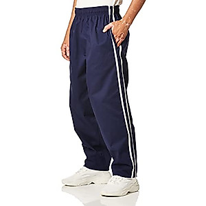 Chef Code Men's Traditional Baggy Chef Pant with Athletic Double Piping, Navy, X-Large