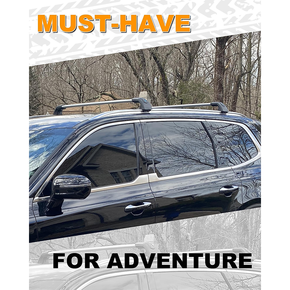 Snailfly Adjustable Cross Bars Roof Rack Luggage Carrier Fit for Ford Edge 2015-2024