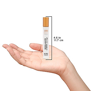 100BON Bergamote & Rose Sauvage – Bergamot & Wild Rose Fragrance for Women & Men – Invigorating Organic Fragrance with Spicy, Citrus & Rose Water Fragrance - 100% Fragrance Spray, 0.5 Fl Oz