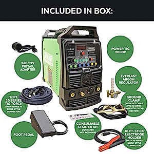 2021 Everlast PowerTIG 200DV 110/220 Dual Voltage 200amp Pulse ACDC Welder