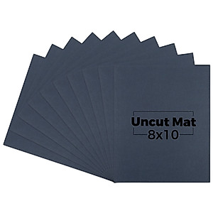 Mat Board Center, 10 Pack 8x10 Picture Backing Boards, Dark Blue Uncut Matt Boards, Ideal for Pictures/Prints/Frames/Arts