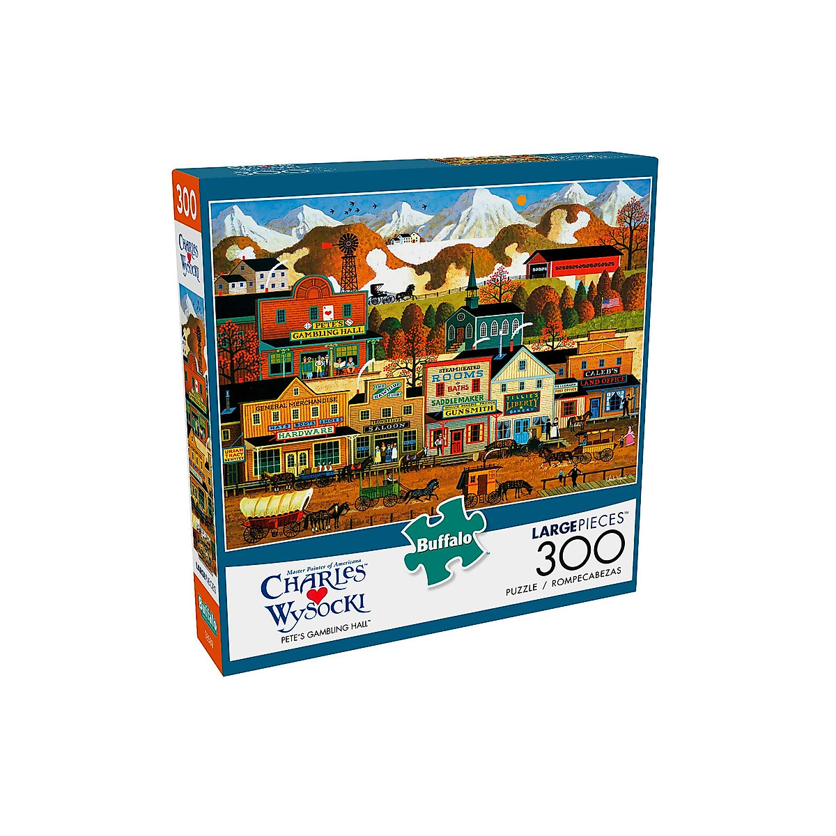Buffalo Games - Charles Wysocki - Pete's Gambling Hall - 300 Large Piece Jigsaw Puzzle