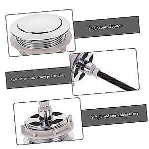 DOITOOL Toilet Button Old Fashioned Kit Water Tank Push Button Toilet Water Valve Button Single Toilet Water Tank Button Single Toilet Button Single Push Button Silver To Pump Water Abs