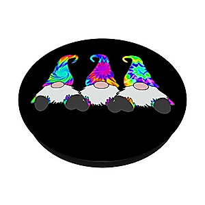 3 Hippie Gnomes Tie Dye Hat Retro Peace Groovy Psychedelic PopSockets Swappable PopGrip