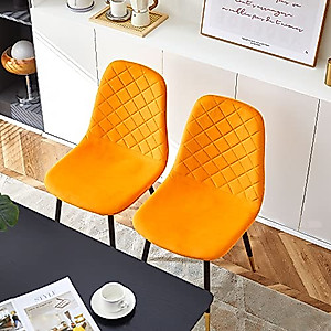 Homedot Kitchen Dining Table Set for 6,Upholstered Home Chair Comfortable Dining Chair Ergonomic Design with Durable Metal Legs for Kitchen,Restaurant,Dining Room