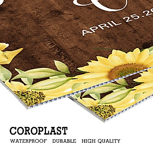 Autravelco Welcome to Our Wedding Lawn Sign 12x18 Inch Welcome to Our Happily Ever After Double Sided Yard Signs with Stakes for House Rent Outdoor Decoration