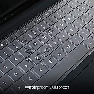 CaseBuy Ultra Thin TPU Keyboard Cover for 2022 2021 Microsoft Surface Pro 9 8 13 inch i5 i7 Touchscreen & Surface Pro X 13" 2020 2019 Protector Accessories, Clear