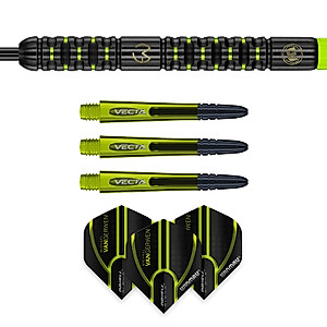 WINMAU Michael Van Gerwen MvG Adrenalin 24 Gram Tungsten Darts Set with Flights and Stems (Shafts)