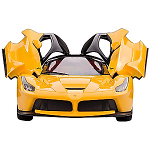 1/14 Scale Ferrari La Ferrari LaFerrari Radio Remote Control Model Car R/C RTR Open Doors (Yellow) by FMTStore