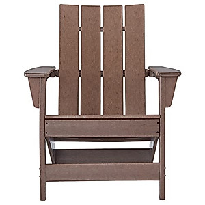 Signature Design by Ashley Outdoor Emmeline HDPE Patio Adirondack Chair, Brown