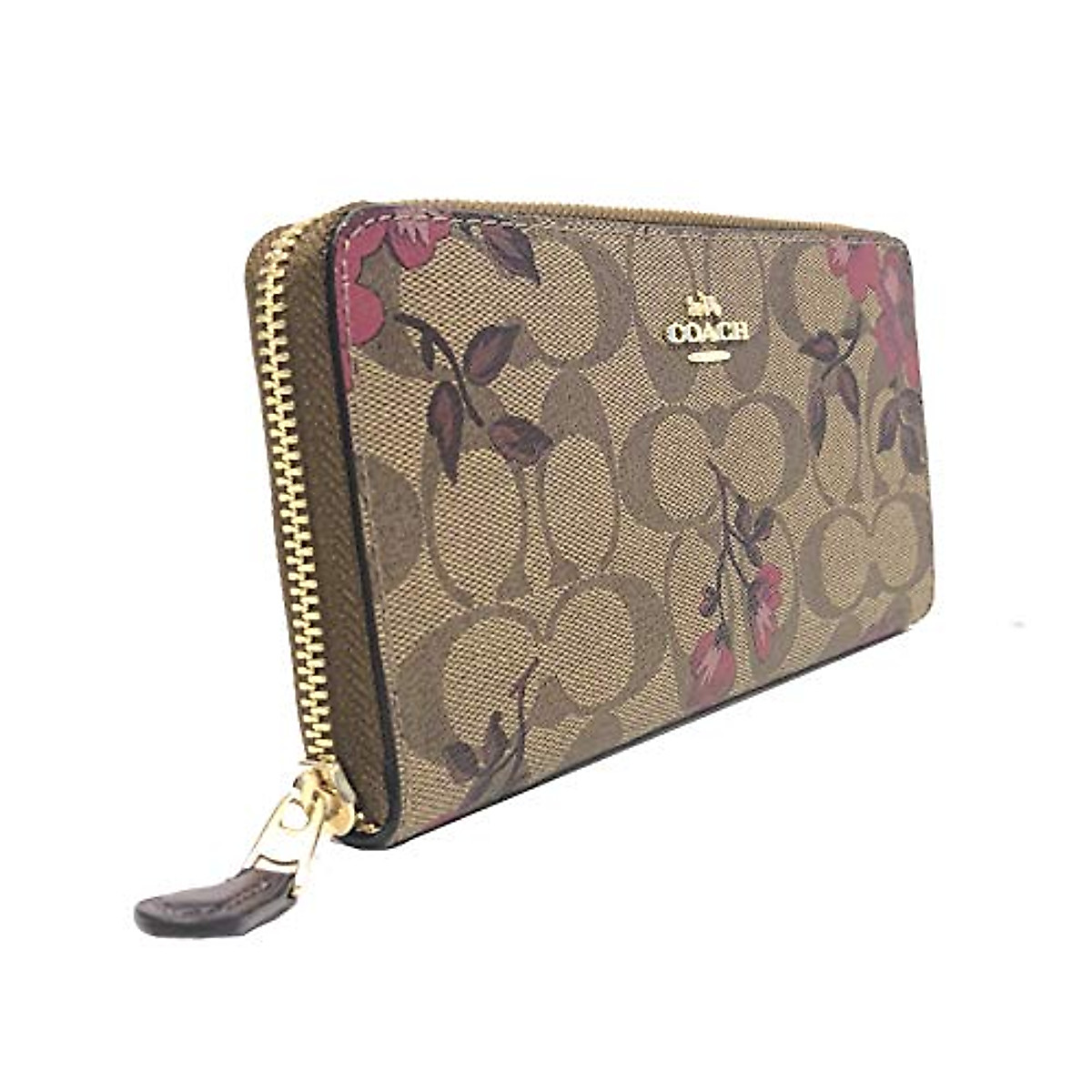 Coach F87716 Accordion Zip Around Wallet with Victorian Floral Print