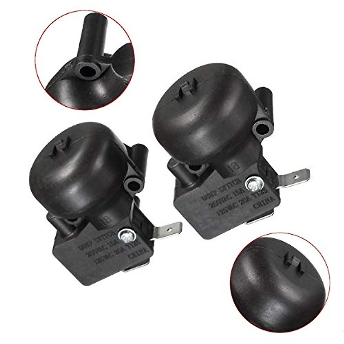 Actmei Patio Heater Tip Over Switch Fire Safety Tilt Shut Off 20A High Power Dump Listed - 2 Pack