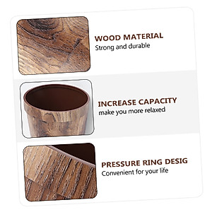 LIFKOME Retro Trash Can Farmhouse Trash Can 13 Gallon Trash Can Rubbish Bin Decorative Storage Baskets Wicker Trash Basket Metal Storage Baskets Trash Can Garbage Bin Trash Can Container