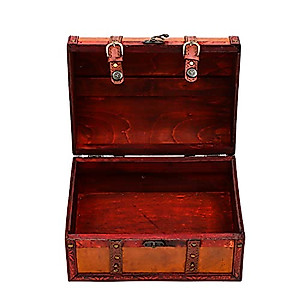 Trademark Innovations 12.5" Decorative Wood Treasure Chest Box