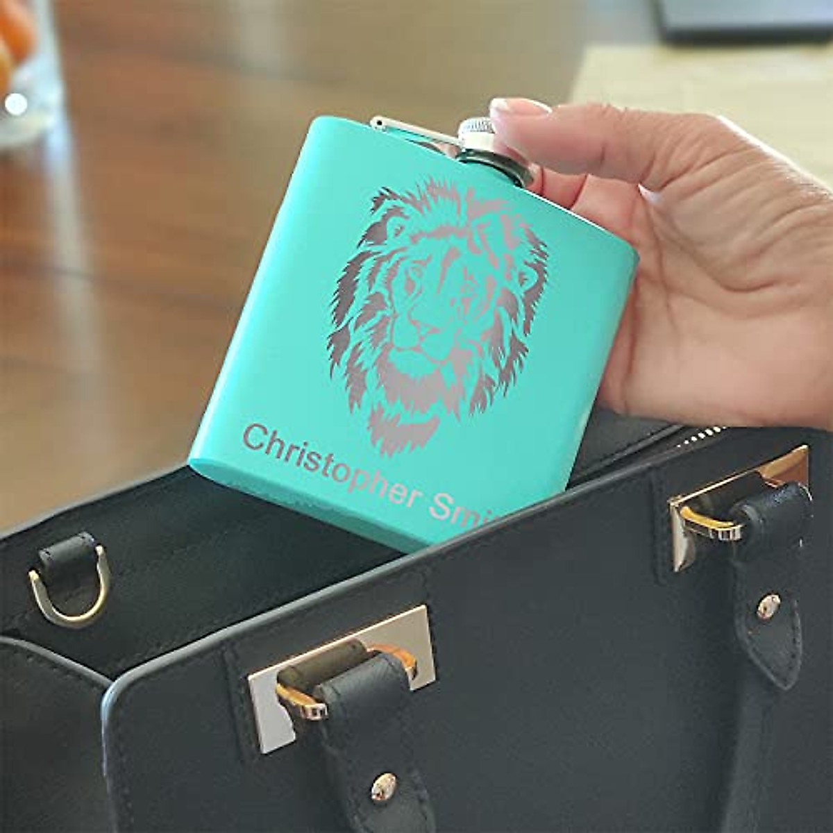 6oz Stainless Steel Flask, Cheerleading Coach, Personalized Engraving Included (Red)