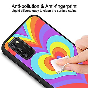 zaztify Compatible with Samsung Galaxy A04, Colorful Heart Tunnel Center Love Swirl Cute Pattern Shockproof Protective Anti-Slip Thin Slim Soft Phone Case Cover Shell