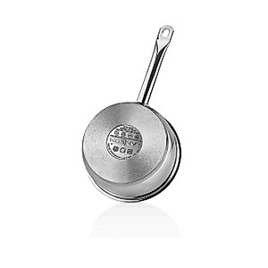 Saflon Stainless Steel Tri-Ply Capsulated Bottom 3 Quart Sauce Pan with Glass Lid, Induction Ready, Oven and Dishwasher Safe