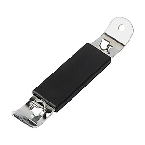 NUTJAM Magnetic Bottle Openers, Classic Can Tapper, Portable Stainless Steel Small Beer Opener with Magnet for Camping, Traveling, Indoor, Outdoor (Black,1 Pack)