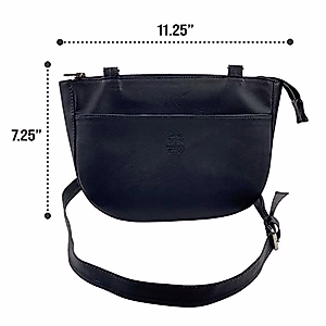 Santa Playa, Purse Handmade from Vegan Cactus Leather - Durable, All Natural, Eco-Friendly Material - Trendy Crossbody, Fashion Handbag, Stylish Shoulder Bag for Everyday Use or Travel - Carbon Cactus