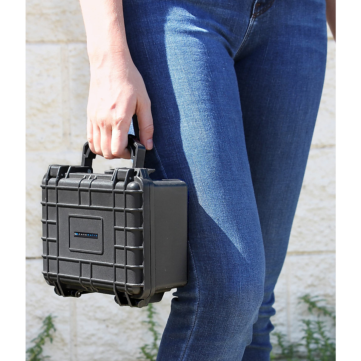 CASEMATIX Graded Card Case Storage Box For Sports Cards Compatible With 8 BGS, 13 FGS or 11 GMA PSA Graded Trading Card Slabs and More Collectible Cards - Airtight, Waterproof and Includes Padlock