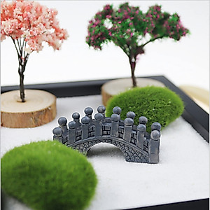 Japanese Zen Garden Desk with Rake, Stand, White Sand Artificial Bonsai Tree, Rock and Mini Buddha Statue. Meditation Zen Gift Kit, Home Desk Accessories-Meditation Gift