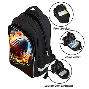 RTBBCKS American Football Backpack for Boys Suitable for Elementary School Boys