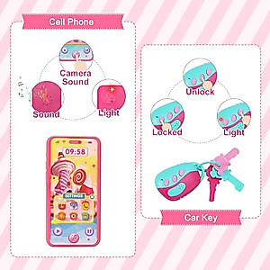 Play Purse Toys for Little Girls, Toddler Purse with Accessories, Princess Pretend Play Toy - Little Girl Toy Purses Birthday Gifts for 3 4 5 6 7 8 Year Old Girls