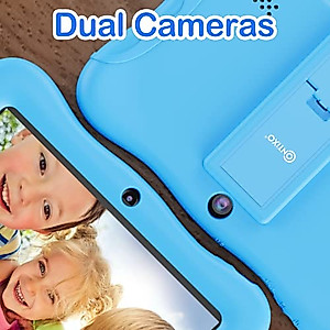 Contixo 7" Android Kids Tablet 32GB, Includes 50+ Disney Storybooks & Stickers (Value $200), Protective Case with Kickstand, (2023 Model) - Blue