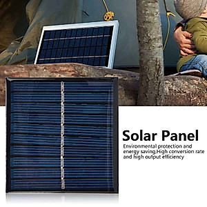 2Pcs Mini Solar Panel 0.7W 5V 0‑140mA, 70 x 70mm Solar Panel, Portable Encapsulated Solar Cell for Low Power Appliances, Emergency Lights, Advertising Lights, Traffic Lights