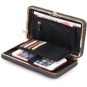 Achieer Women Bowknot Wallet Large Long Purse Phone Card Holder Clutch Capacity Pocket