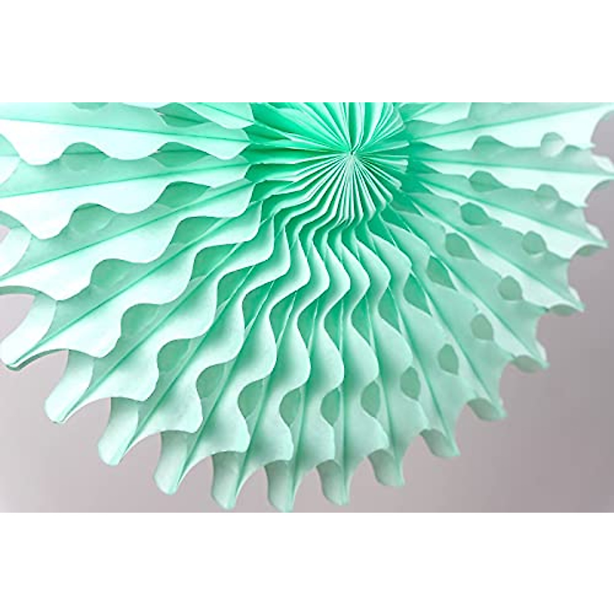 Mint Gold Birthday Decorations Mint Cream Gold Polka Dot Paper Fans for Trial Baby Shower Decorations Mint Gold Wedding/Mint First Birthday Decorations Mint Gold Bridal Shower Decorations