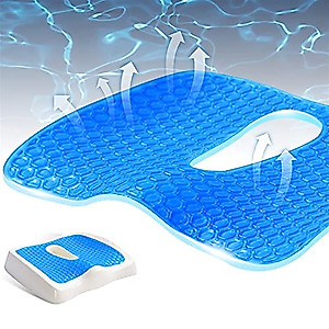 gyp Seat Cushion, Summer Tailbone Cushion Gel Memory Foam Inner Core Coccyx Cushion Ergonomic Posture Seat Pads Cushion Chair Pad Orthopedic Seat Cushion