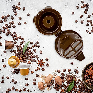 ChangTa Single Serve Ground coffee Brew Basket for Hamilton Beach Flex Brew Replacement Parts 49974 49975 49976 49979 49957 49954 49947 49940 49950 49966 49968 Reusable Coffee Filter Brown (1 Pack)