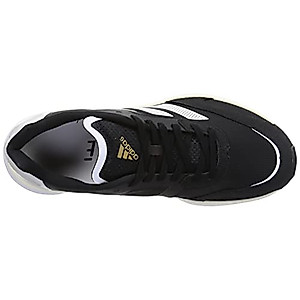 adidas Women's Adizero Boston 10 Sneaker, Black/White/Gold Metallic, 8.5